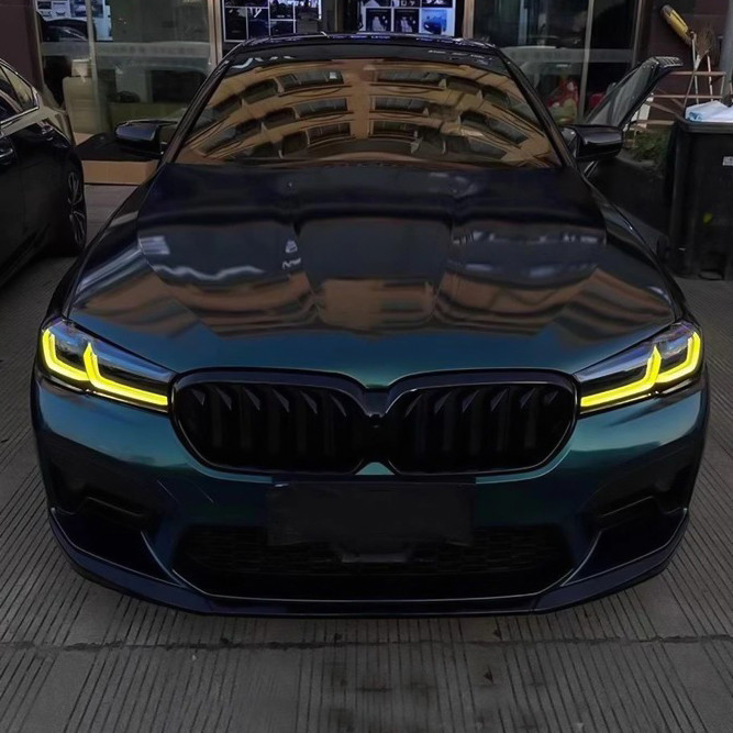 2020-2023 BMW M5 5 Series F90 G30 CSL Style Yellow DRL LED Headlights