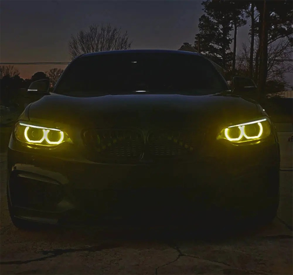 2014-2017 BMW 2 Series M2 F22 F87 Xenon Headlight Yellow DRL set
