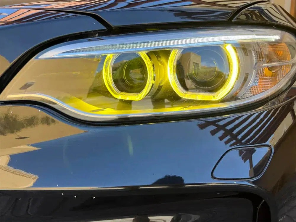 2014-2017 BMW 2 Series M2 F22 F87 Xenon Headlight Yellow DRL set