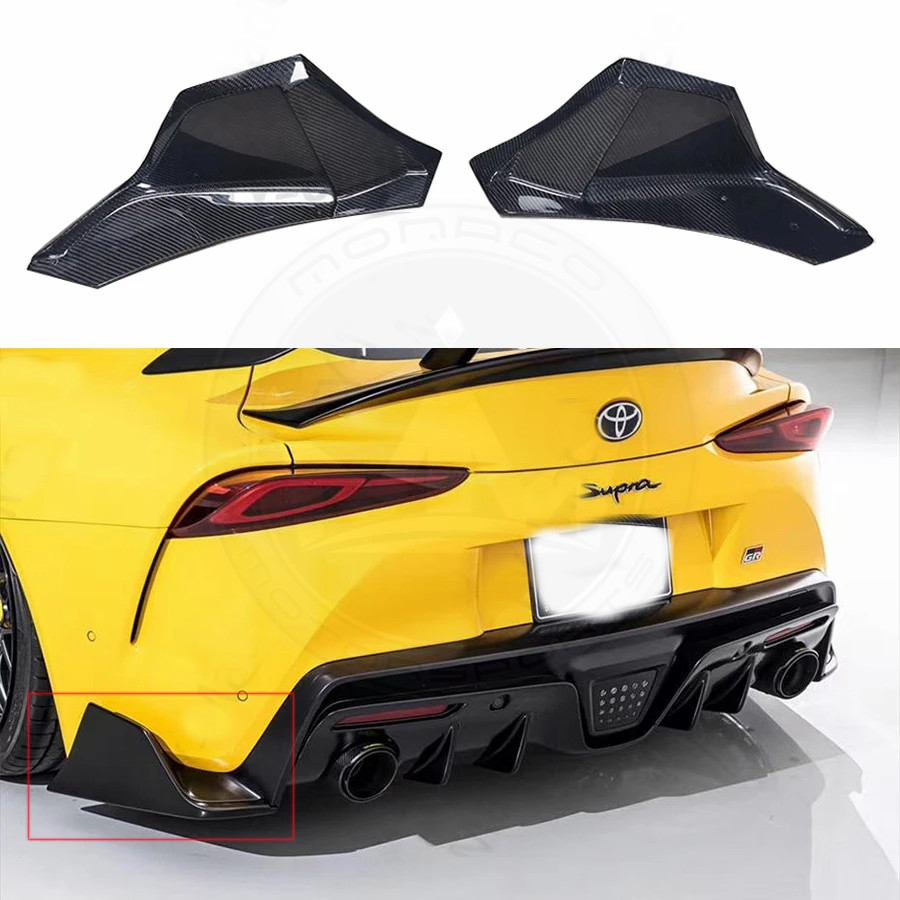 Toyota GR SUPRA A90 MK5 Carbon Fiber Rear Bumper Splitters - Monaco ...