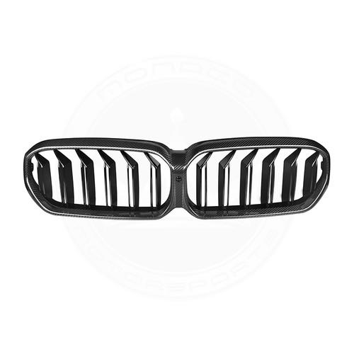2021-2023 BMW M5 & 5 Series F90/G30 Dual Slat Grilles (Gloss Black, Tri ...