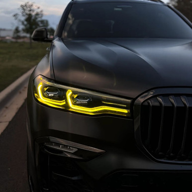 2019-2022 BMW G07 X7 CSL Style Yellow DRL LED Headlights