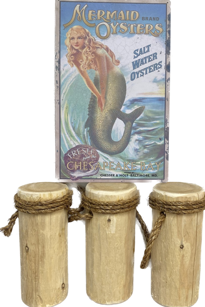 Mermaid Oysters Tin Sign Mermaid Advertising Tin Sign