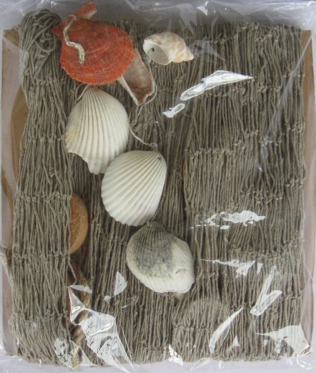 Nautical Seasons Fish Net with Shells / Floats Toll Free 866-888-2628