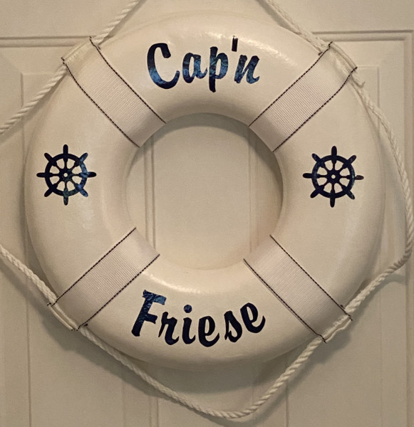 Authentic Coast Guard Life Ring Preserver Personalized