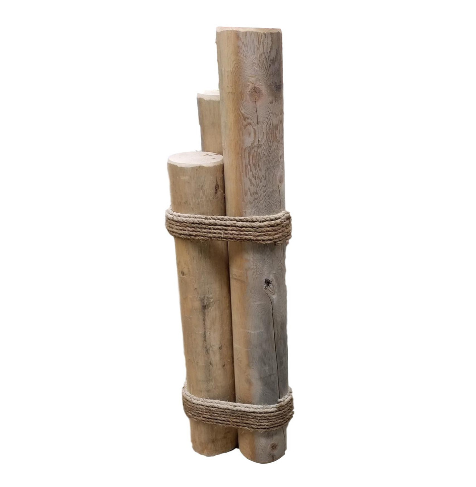 Wooden Piling Pier Post Double Rope