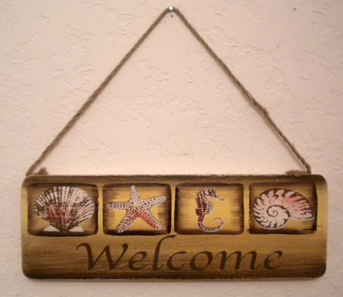 Seashell Welcome Sign #5028