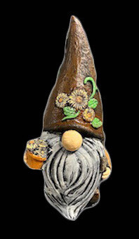 No Face Gnome w/ Flowers - Allison's Concrete & Gifts
