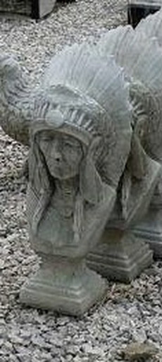 Indian Bust - Allison's Concrete & Gifts