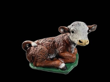 Buttercup Calf Laying - Allison's Concrete & Gifts