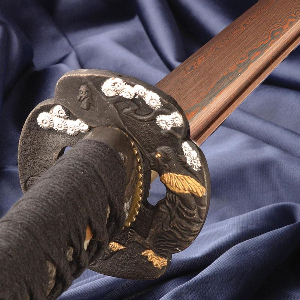 Red Damascus Katana - Atlanta Cutlery Corporation