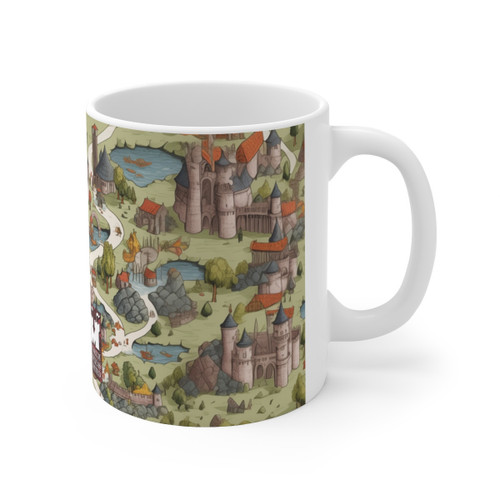 Medieval Landscape Ceramic Coffee Mug