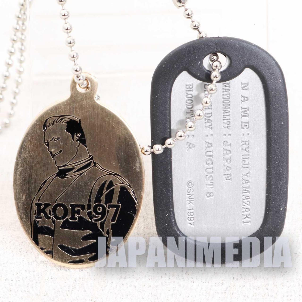 KOF '97 / King of Fighters Ryuji Yamazaki Metal Plate Ballchain SNK ...