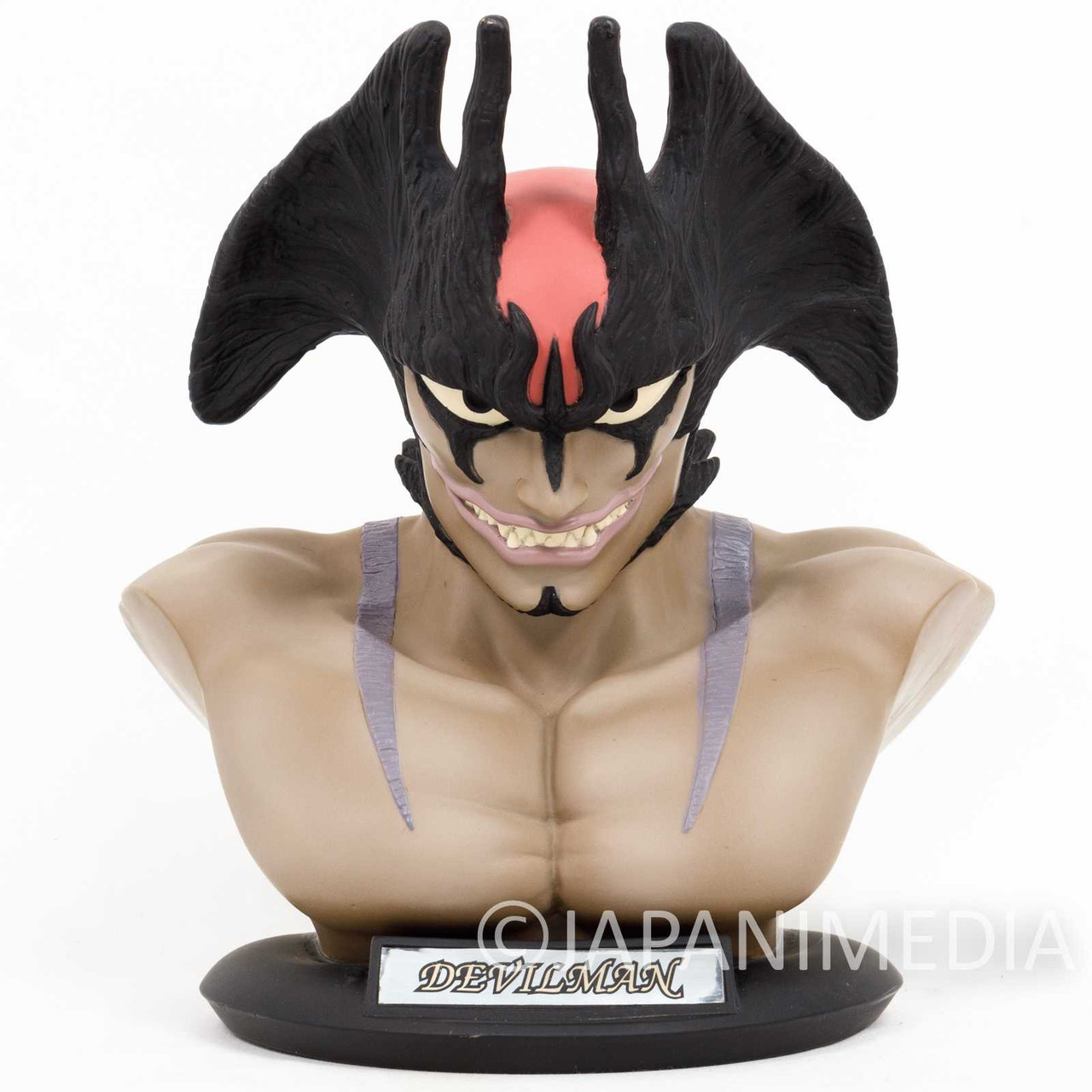 RARE! Devilman Big Size 9 inch Bust Figure Coin Bank Black Ver. Yutaka ...