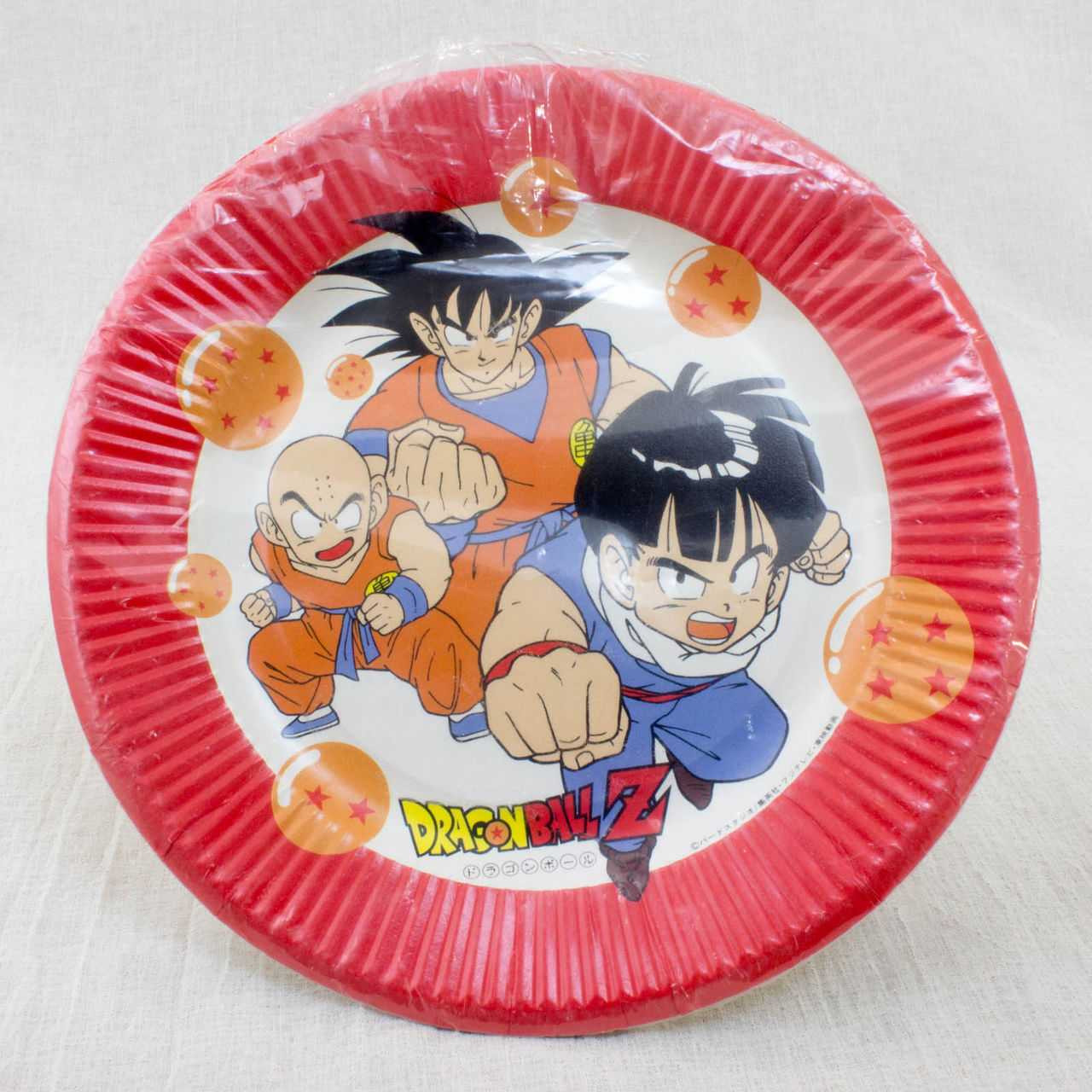 Retro Rare! Dragon Ball Z Paper Plate 6pc set Gokou Gohan JAPAN ANIME ...