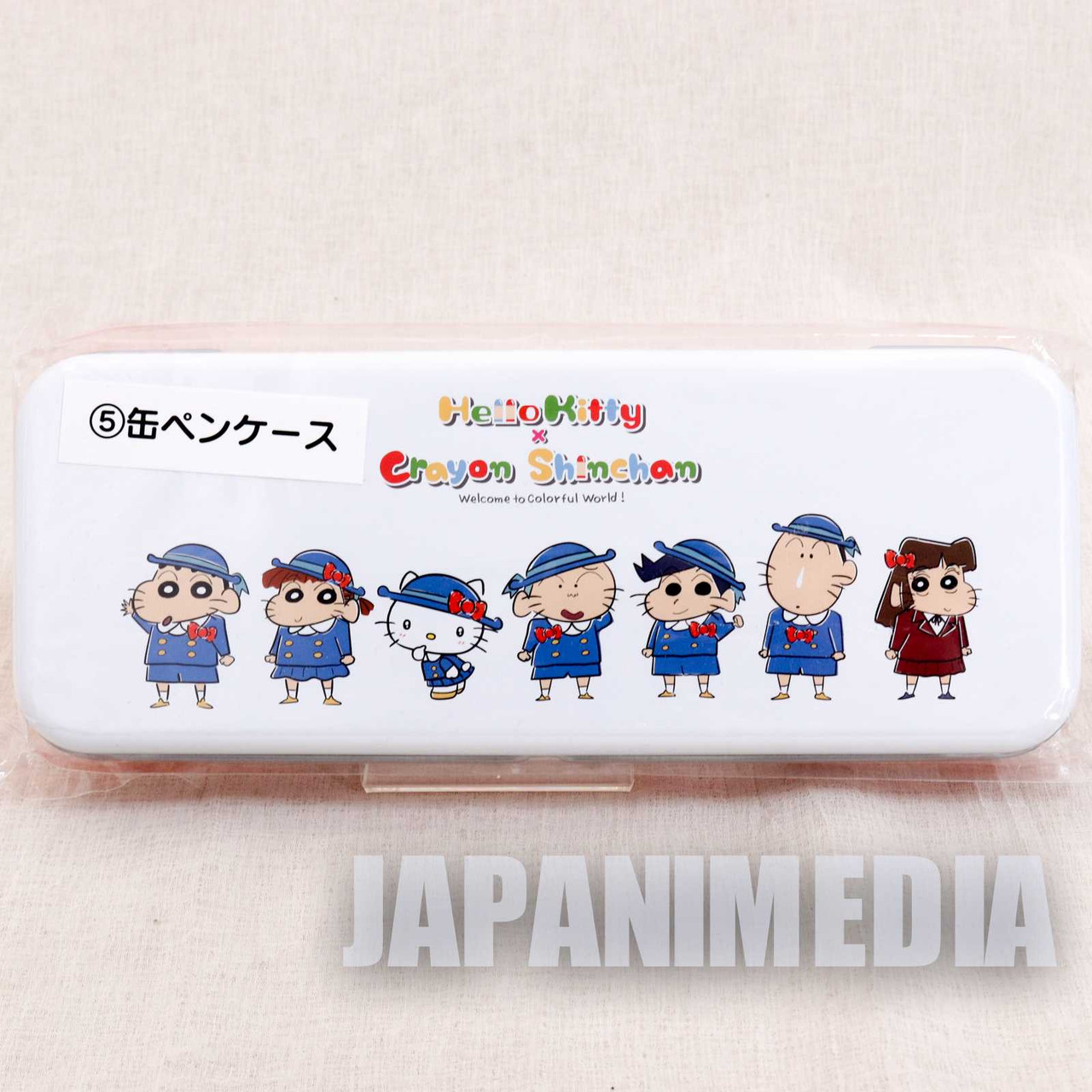 Crayon Shin-chan x Hello Kitty Can Pen Case Sanrio Smile JAPAN ...
