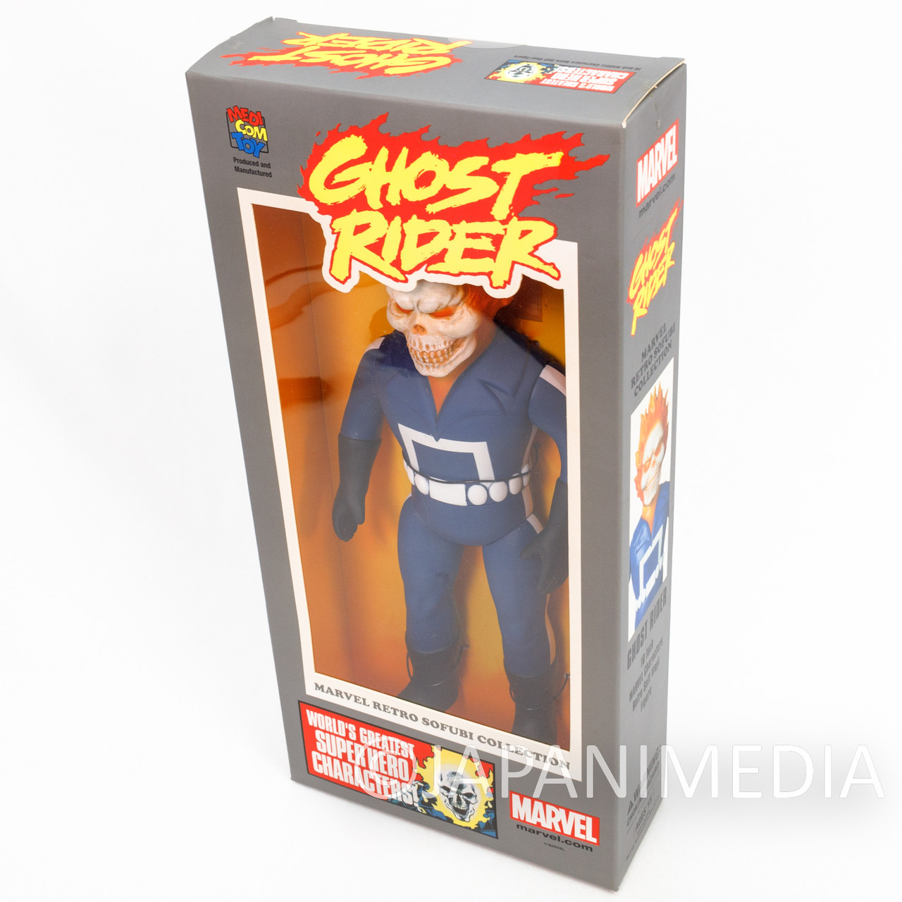 RARE! Ghost Rider Soft Vinyl Figure 10" Medicom Toy / Marvel Retro ...