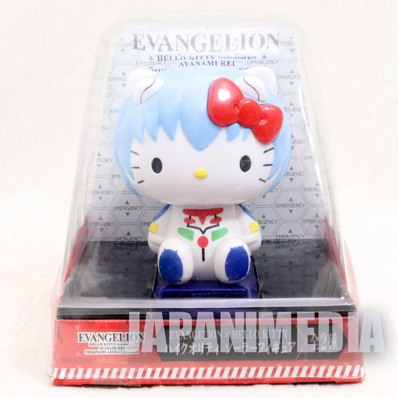Evangelion x Hello Kitty Rei Ayanami Bobble Head Figure Solar Powered ...