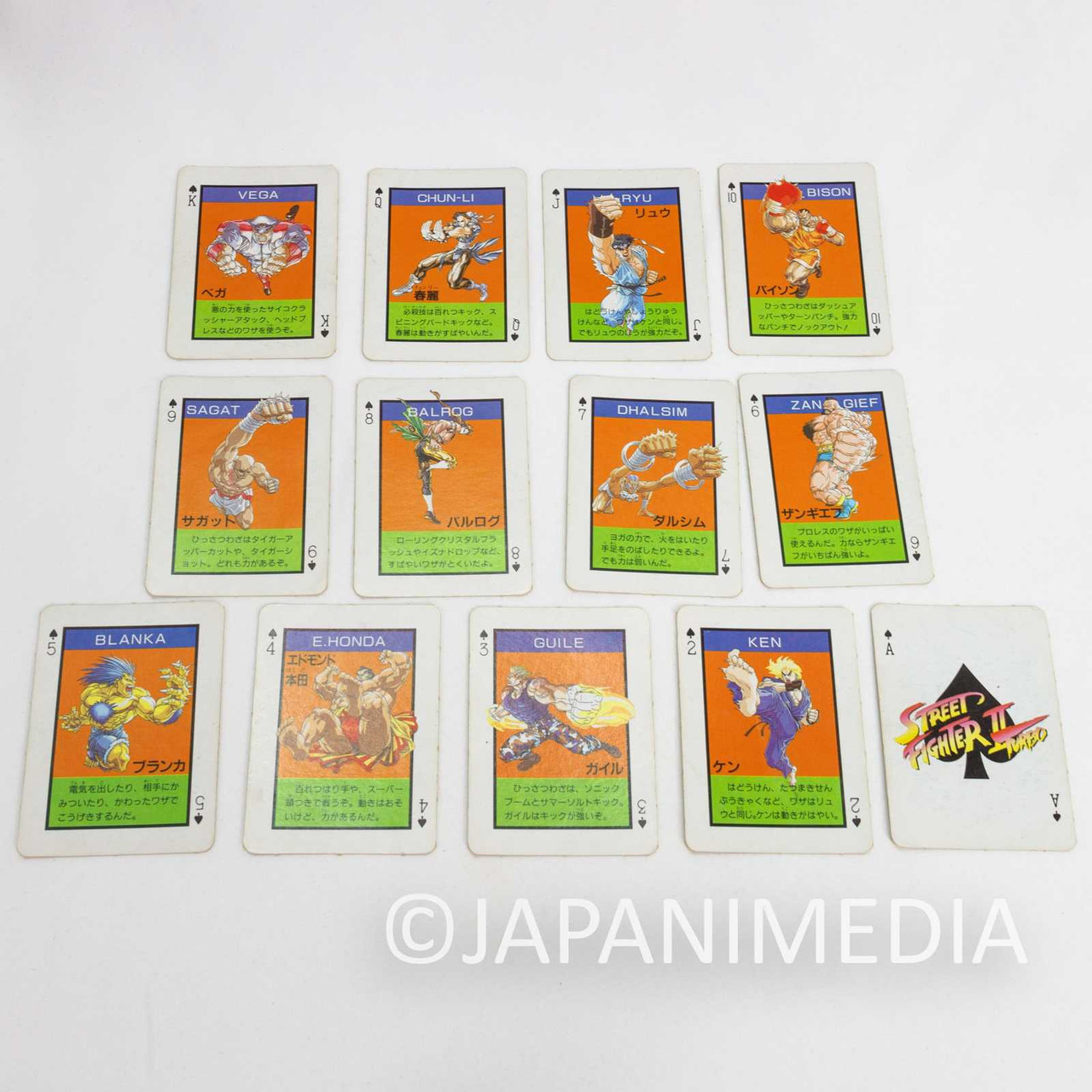 Retro RARE! Street Fighter 2 Turbo Trump Playing Cards Capcom JAPAN ...