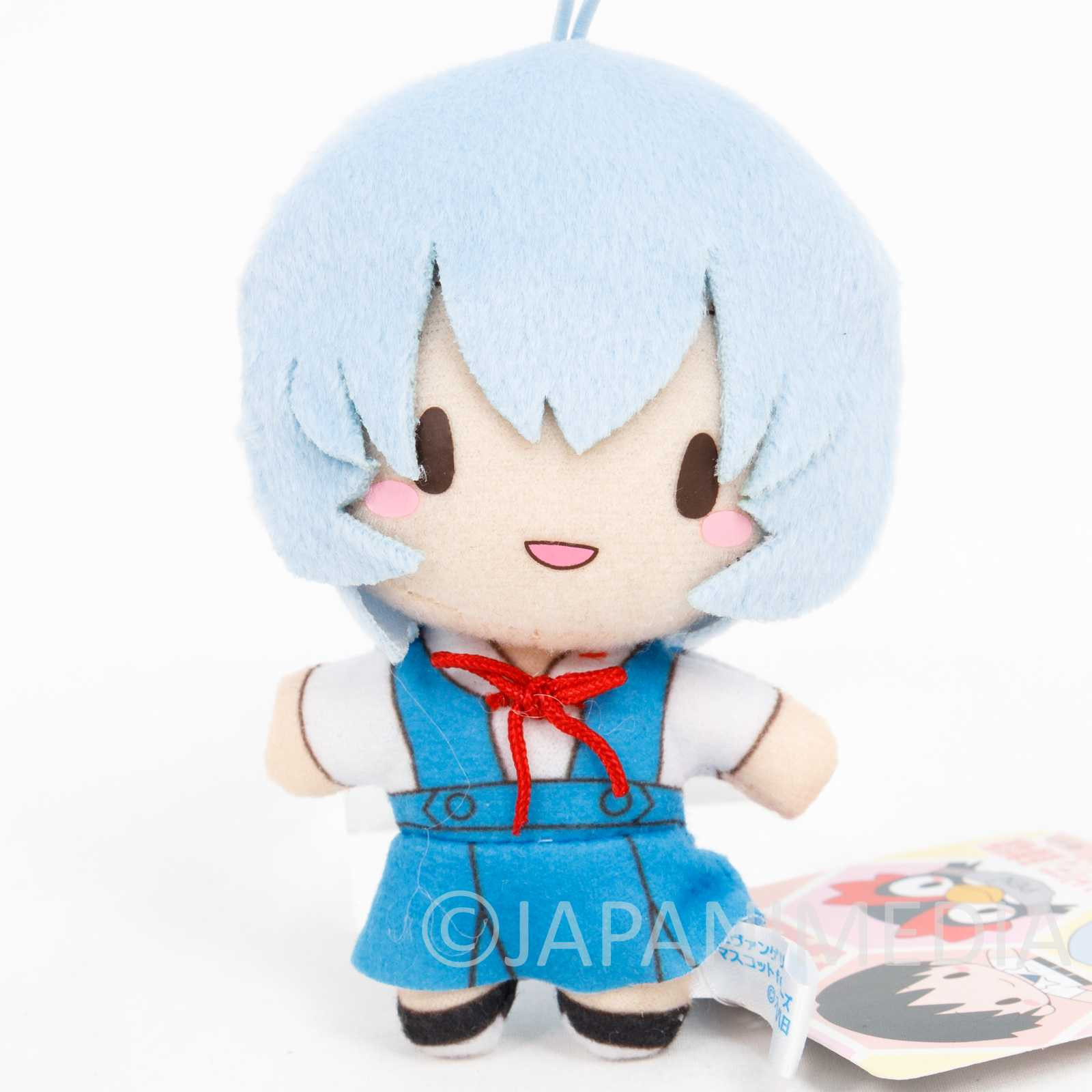 Retro Evangelion Rei Ayanami School 8" Plush Doll SEGA JAPAN ...