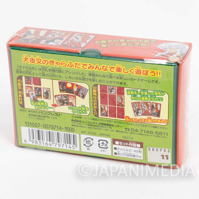 RARE! InuYasha Card Game Charafuda Hanafuda JAPAN ANIME MANGA RUMIKO ...