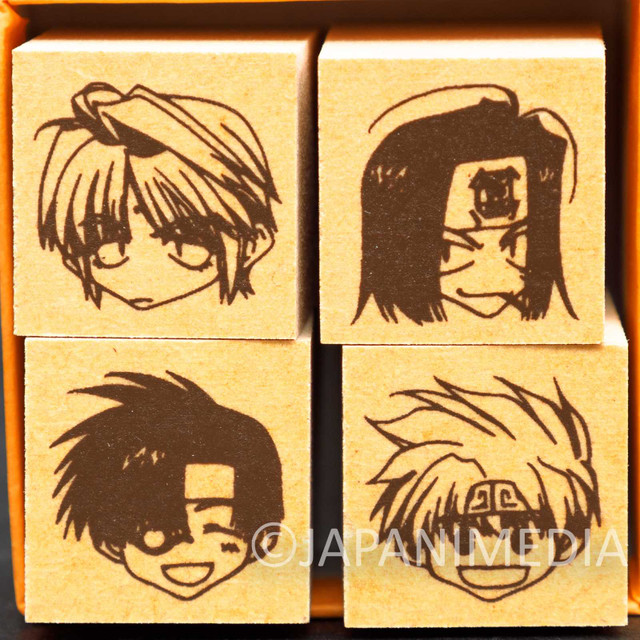 RARE! SAIYUKI Stamp [Sanzo / Goku / Gojyo / Hakkai] Movic JAPAN ANIME ...