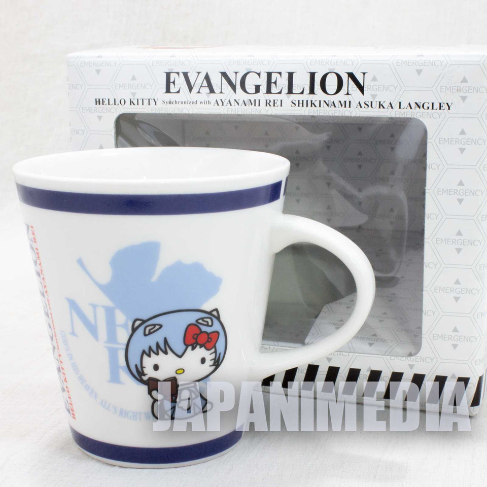 Evangelion x Hello Kitty Rei Ayanami Plush Doll Figure Sanrio JAPAN ...