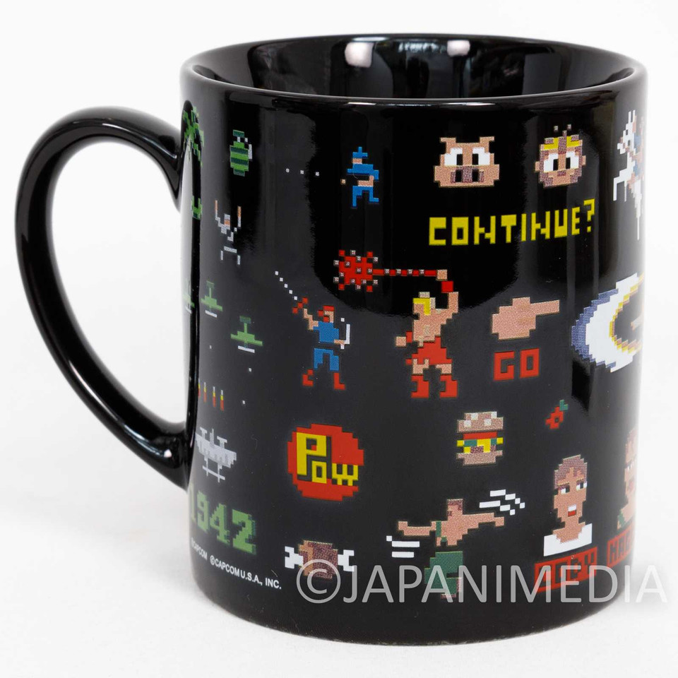 Capcom Dot Character Design Mug / Mega Man Ghosts'n Goblins 1942 Final ...