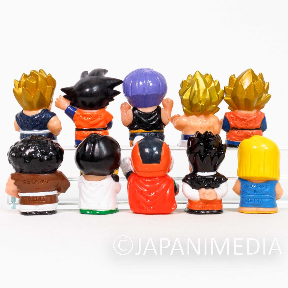 Dragon Ball Z Finger Puppet Figure 10pc Set BANDAI GOHAN VIDEL TRUNKS ...