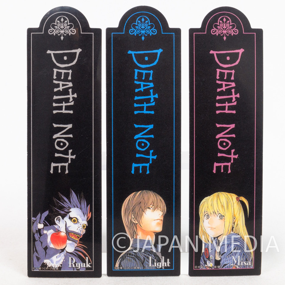 Death Note Plastic Bookmark 3pc Set Light Ryuk Misa - Japanimedia Store
