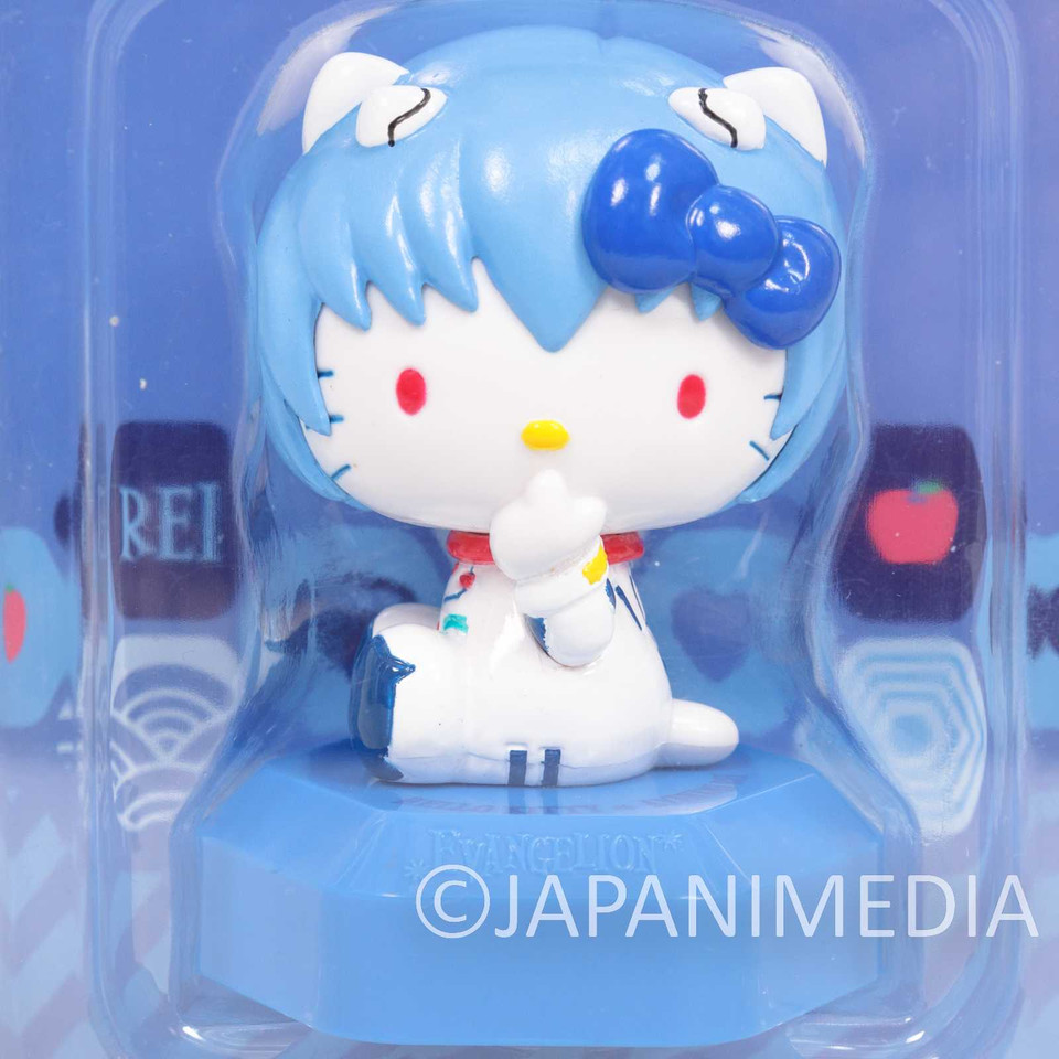 Evangelion x Hello Kitty Rei Ayanami Bobble Head Figure Solar Powered ...