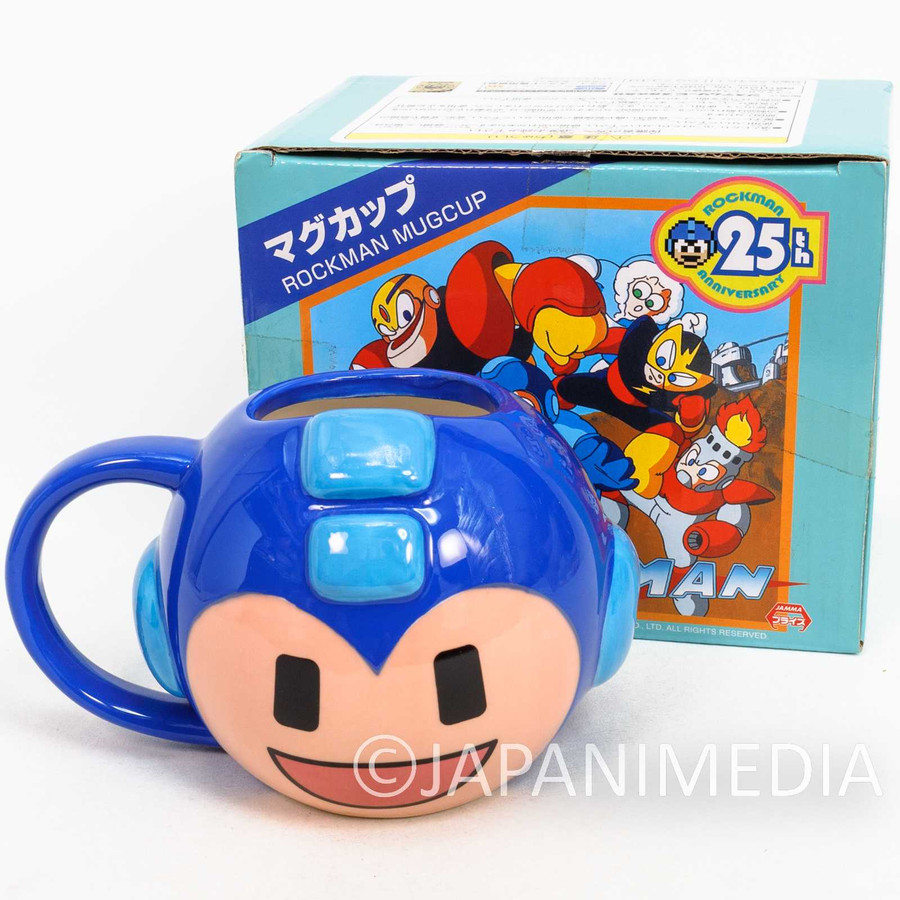 MEGA MAN Mug Blue ver. 25th Anniversary JAPAN GAME CAPCOM ROCK MAN ...