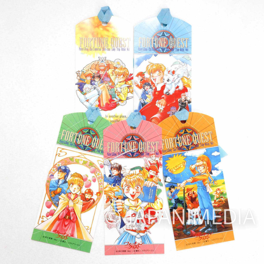 RARE!! Fortune Quest Bookmark 5pc Set JAPAN NOBEL Japanimedia Store