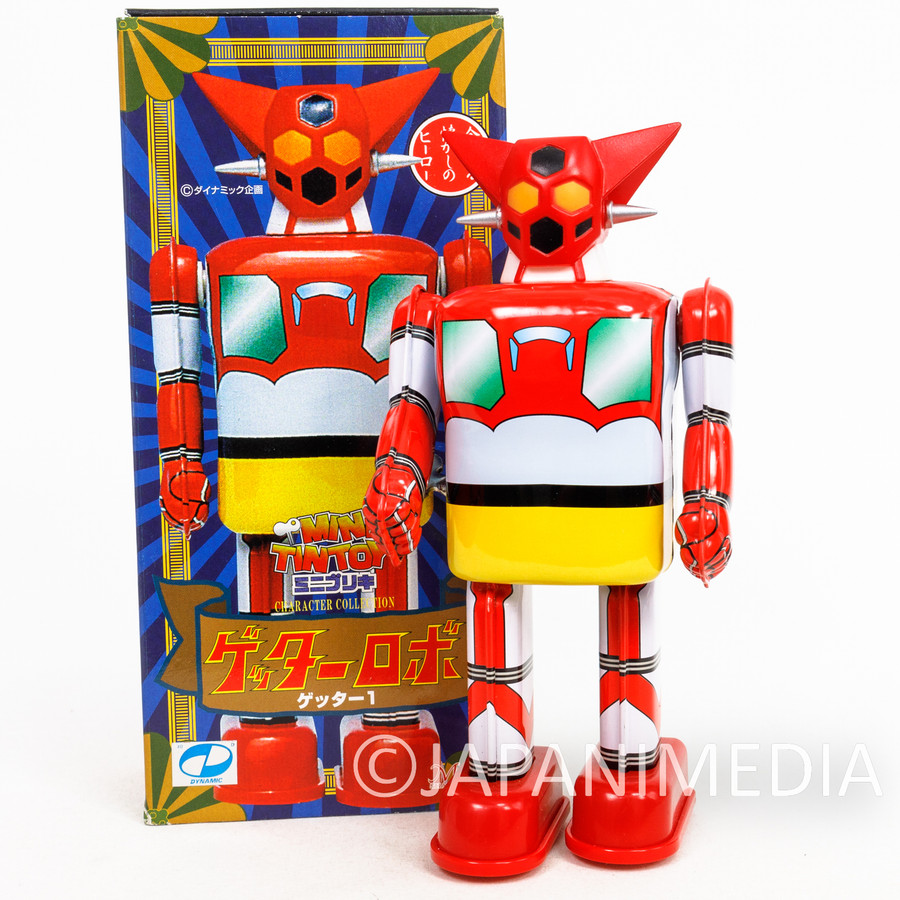 RARE! Getter Robo Getter #1 Mini Tin Toy 6" Figure Nagai Go Marmit ...