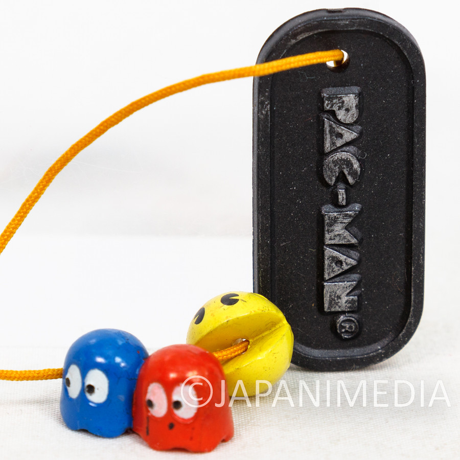 Retro RARE! Pac-man Small Figure Plate Strap NAMCO Japanimedia Store