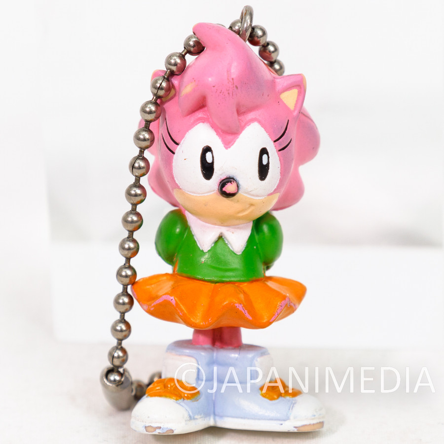 Retro RARE! Sonic The Hedgehog Amy Rose Figure Keychain SEGA 2 ...