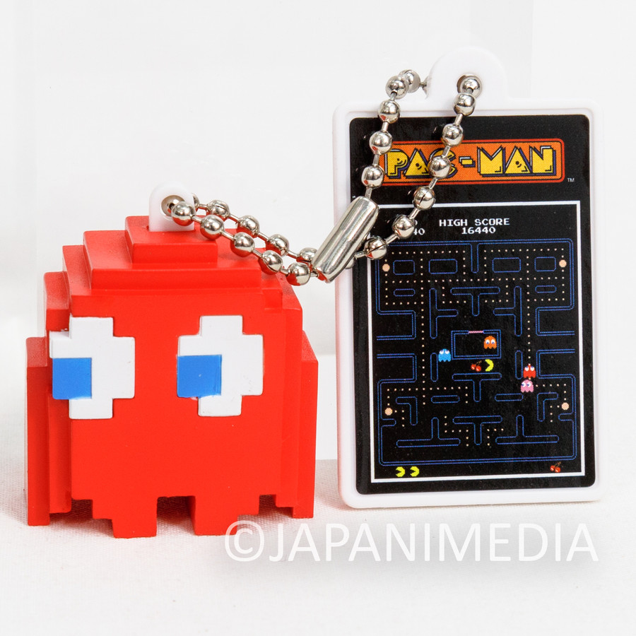Pac-man Blinky Shadow Dot Character Figure Ballchain w/Plate BANDAI ...