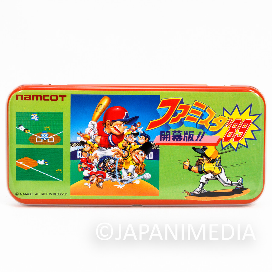 Retro RARE! FAMISTA Family Stadium '89 Can Pen Case Namco FAMICOM NEC ...