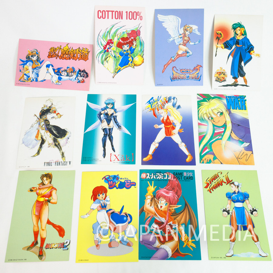 Retro Game Post Card 12pc Set Marukatsu Magazine / Street Fighter Final ...