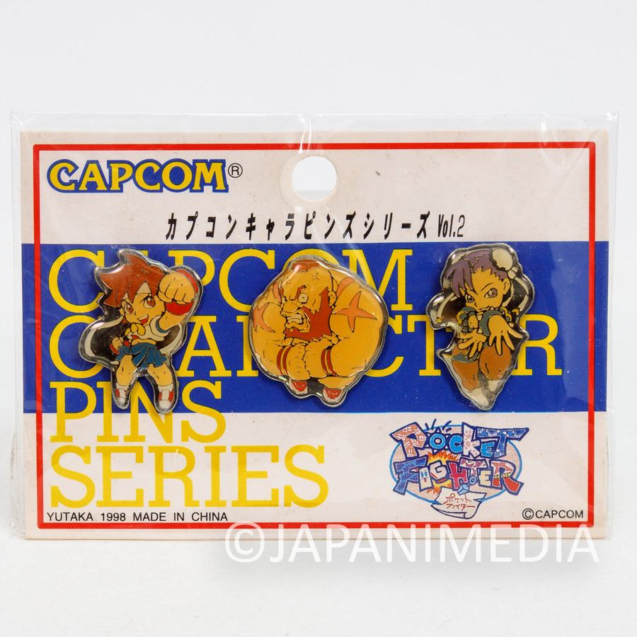 Pocket Fighter Metal Pins Set / Sakura Zangief Chun-Li GAME CAPCOM ...