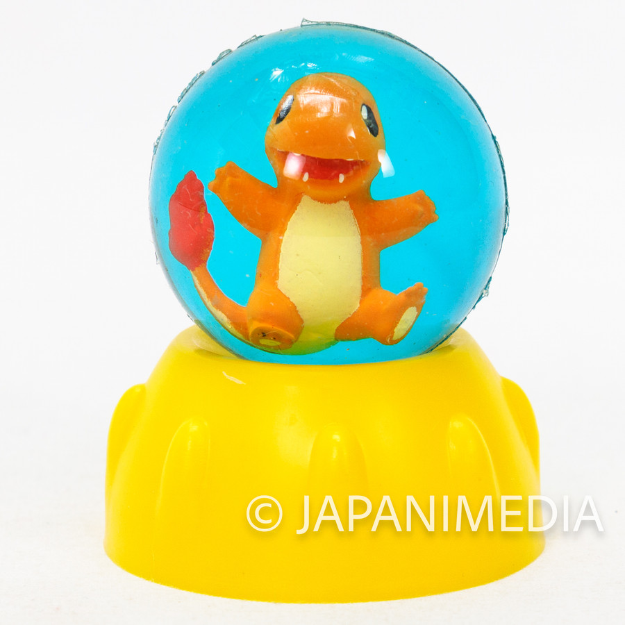 Retro RARE! Pokemon Charmander Hitokage Bouncy Ball w/Stand TOMY JAPAN ...