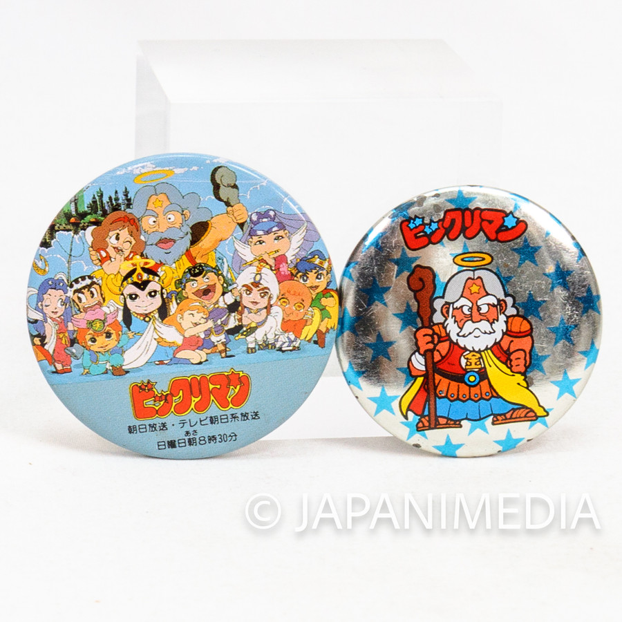Retro Bikkuriman Button Badge Pins 2pc Set SUPER ZEUS JAPAN ...