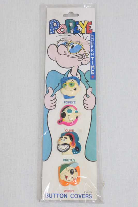 RARE! Popeye Button Cover Modern Time K.F.S. Japanimedia Store