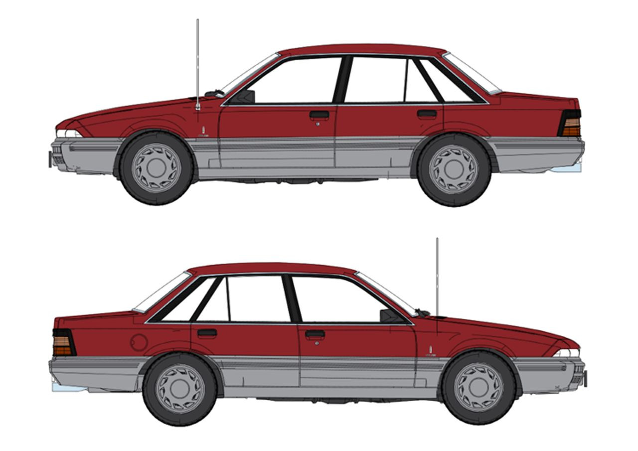 Holden VL Calais Red/Silver - CJ Vogler & Son Tax