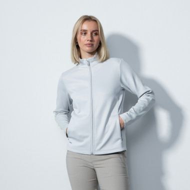 DS Pearl Gray Full Zip Midlayer Long Sleeve Top | Daily Sports USA