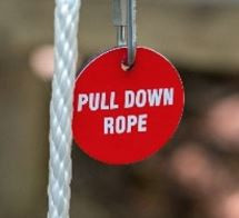 RPE sign "Pull Down Rope"
