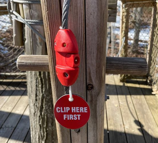 RPE "Clip Here First" signs