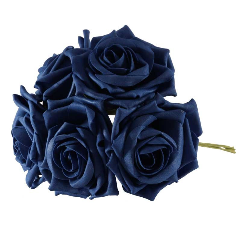Foam Open Tea Rose - Navy Blue (5 stems) - Interflora Marketplace