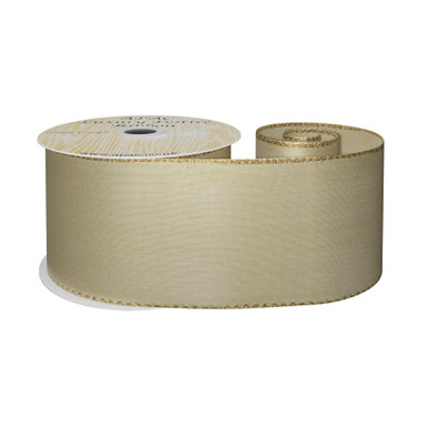 63mm x 10yds Shiny Light Gold Ribbon - Interflora Marketplace