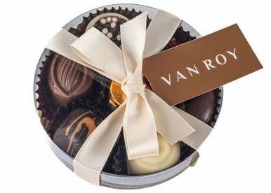 Van Roy Assorted Belgium Chocolates (10cm round box) - Interflora ...